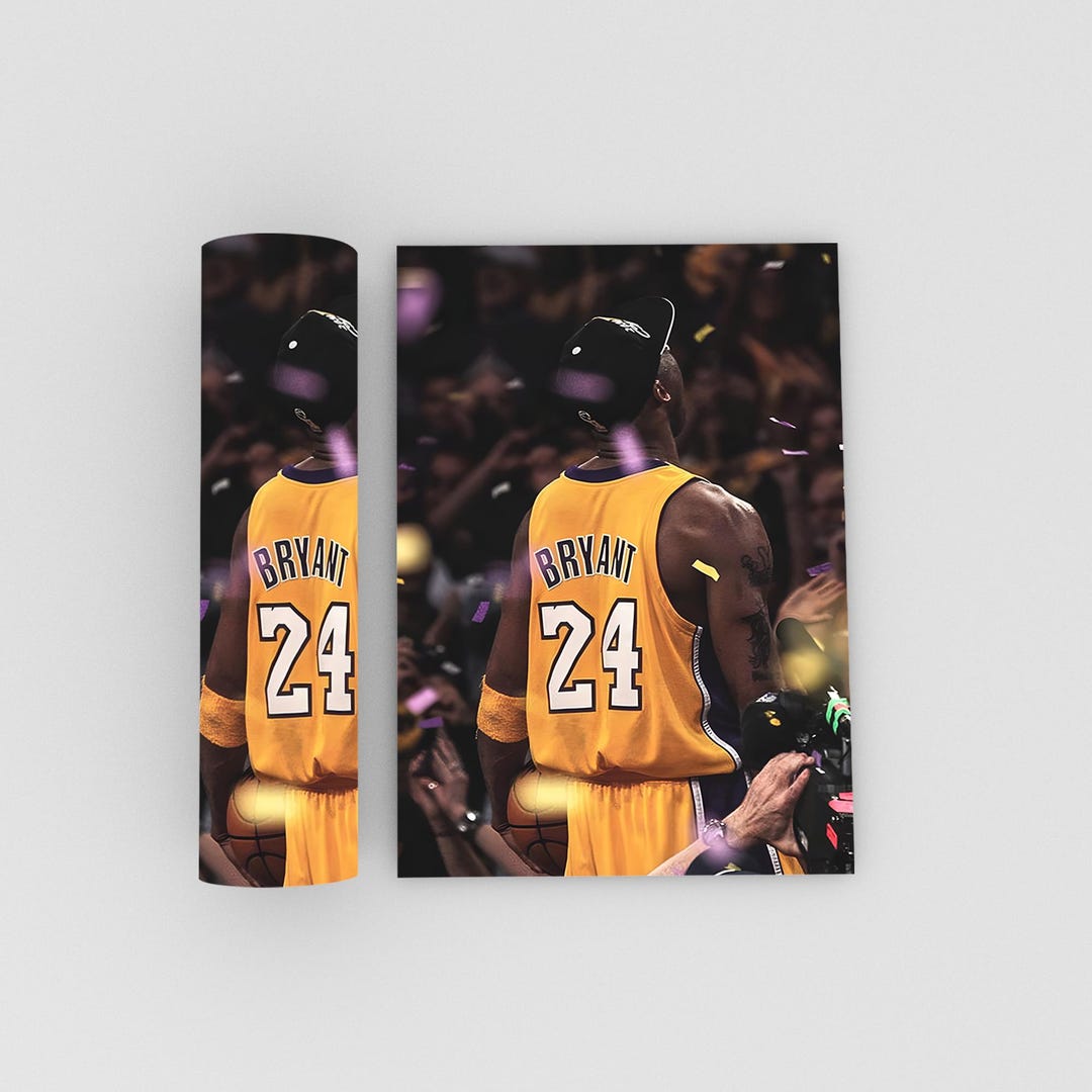 Kobe Bryant Poster, Kobe Bryant Print, Black Mamba Kobe Poster, Vintage ...