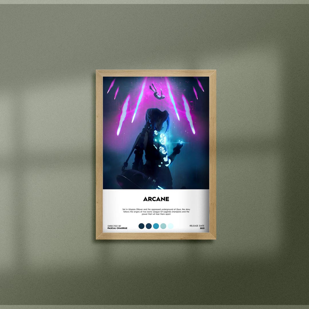 Arcane Poster, Jinx Anime Poster, Arcane Wall Art, Arcane Netflıx Jinx ...