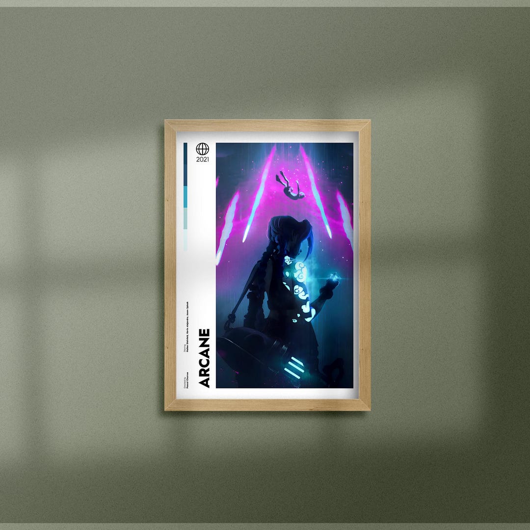 Arcane Poster, Jinx Anime Poster, Arcane Wall Art, Arcane Netflıx Jinx ...