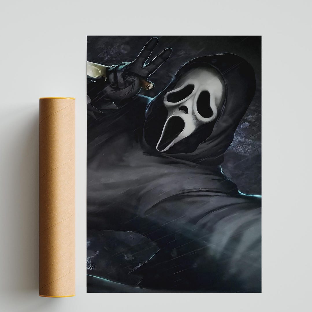 Scream Poster, Scream Print, Scream Wall Art, Halloween Artwork, Ghostface Art Print, Office ...