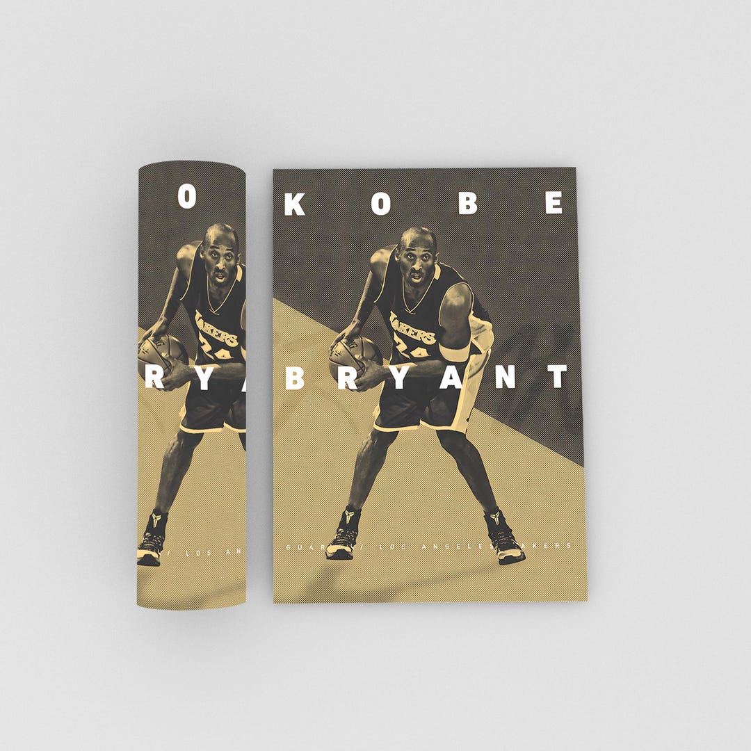 Kobe Bryant Poster, Kobe Bryant Print, Black Mamba Kobe Poster, Vintage ...