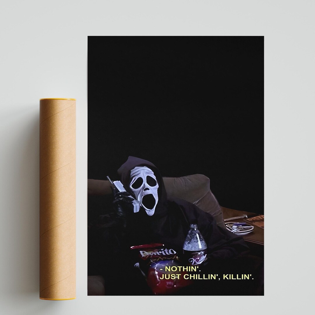 Scream Poster, Scream Print, Scream Wall Art, Halloween Artwork, Ghostface Art Print, Office ...