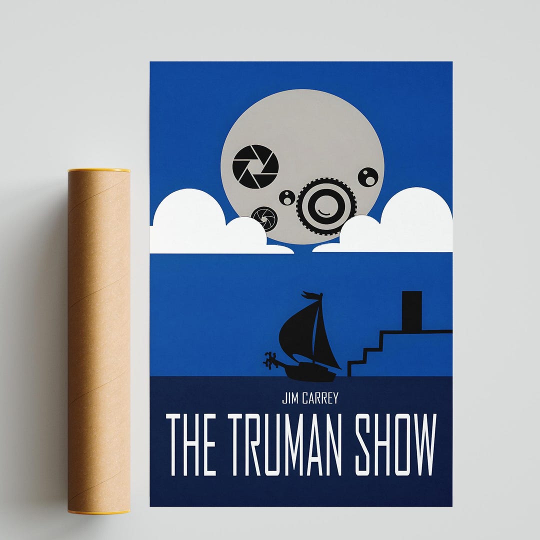 The Truman Show Poster, the Truman Show Movie Poster, Peter Weir, Movie ...