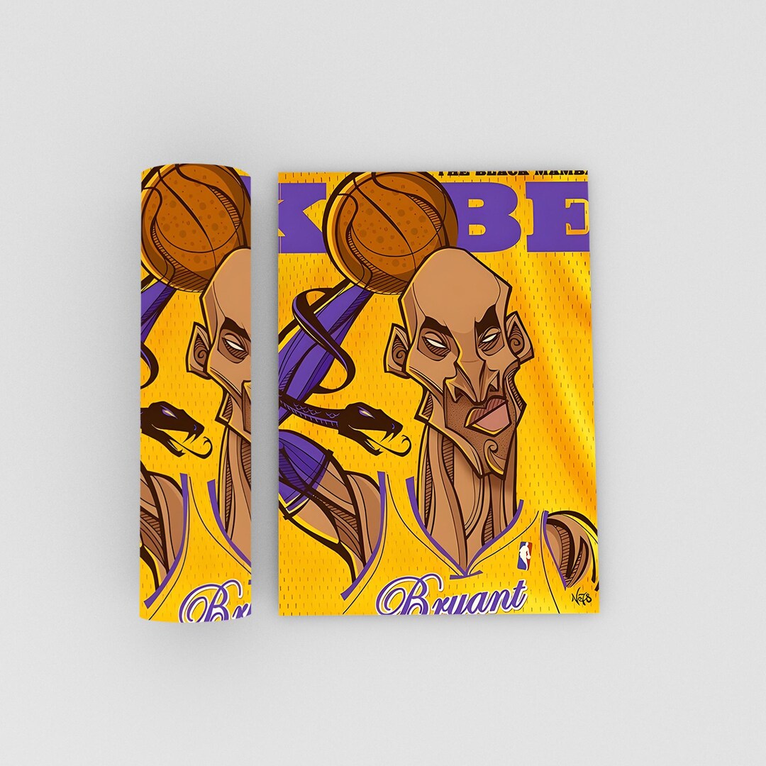 Kobe Bryant Poster, Kobe Bryant Print, Black Mamba Kobe Poster, Vintage ...