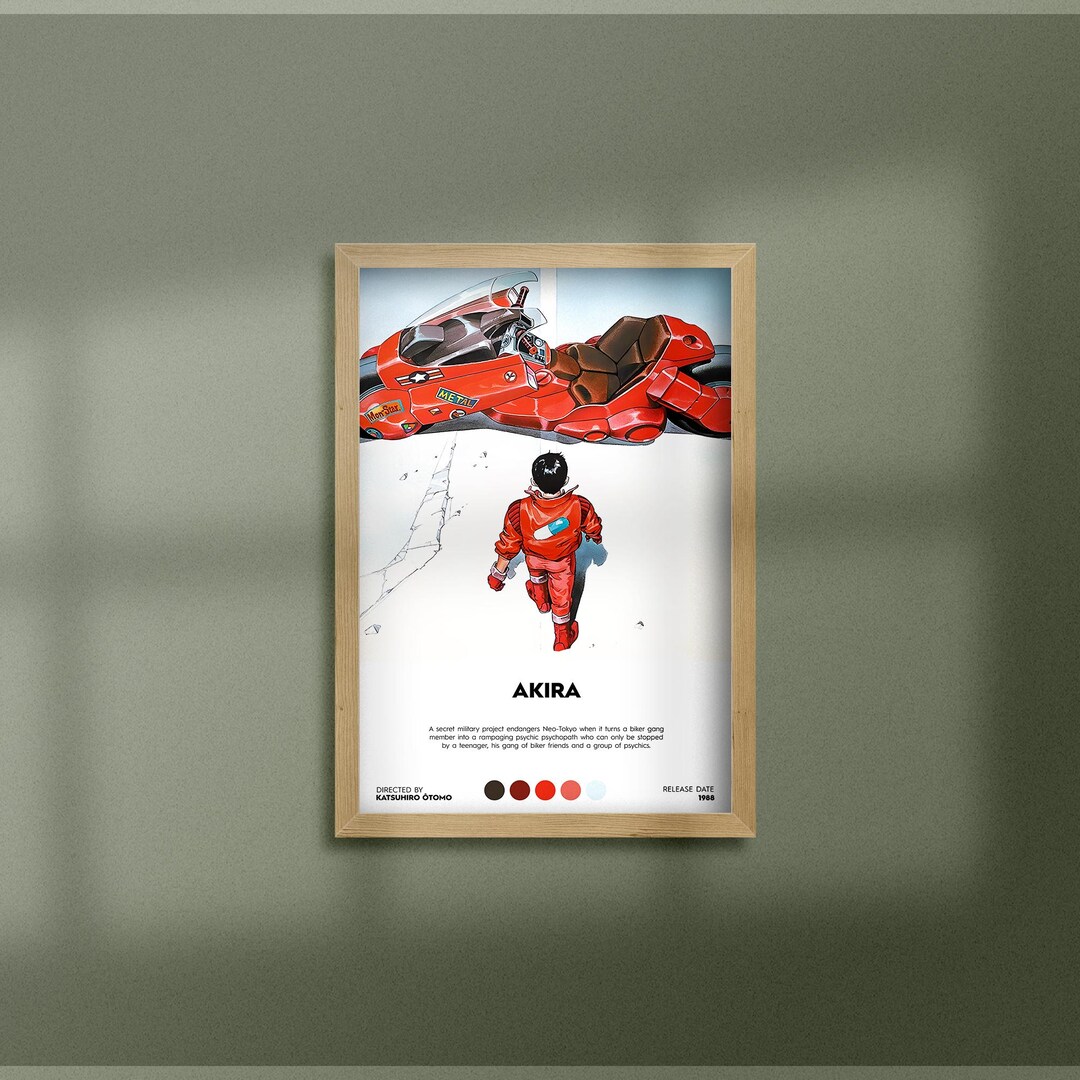 Akira Poster, Akira Print, Akira Wall Art , Vintage Retro Art, Poster ...