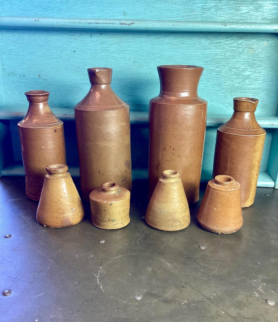 Antique Salt Glazed Vitreous Stone Bottles P&J Arnold London Stoneware ...