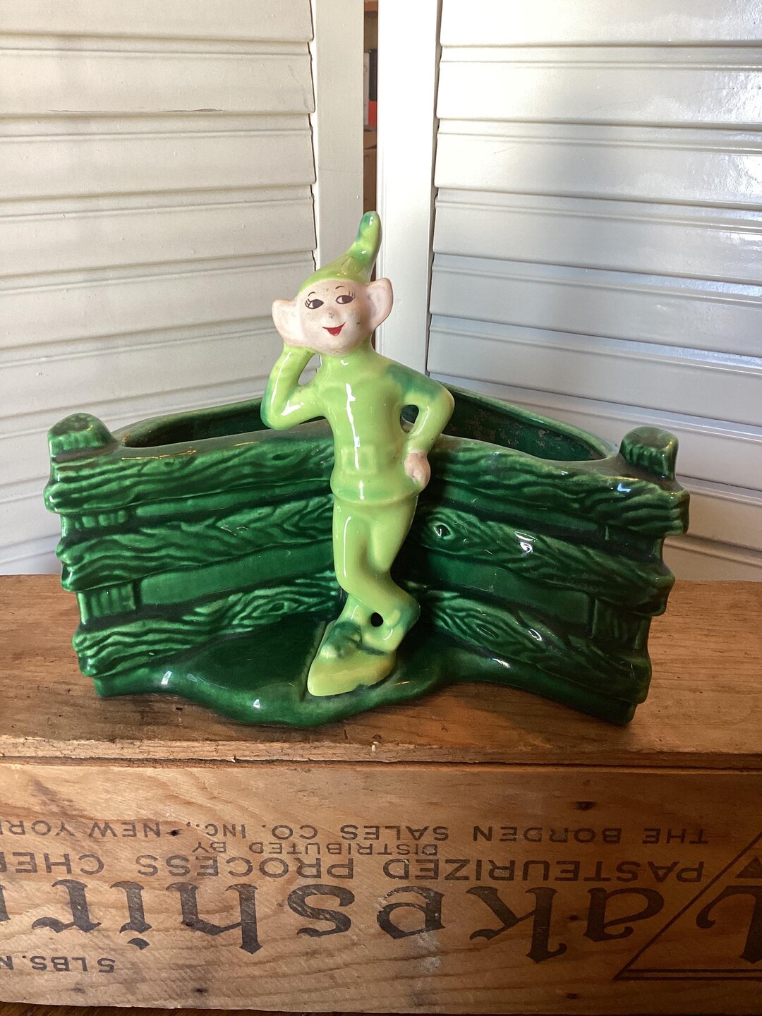 Treasure Craft Pixie Elf Leaning on Fence Corner Planter - Etsy