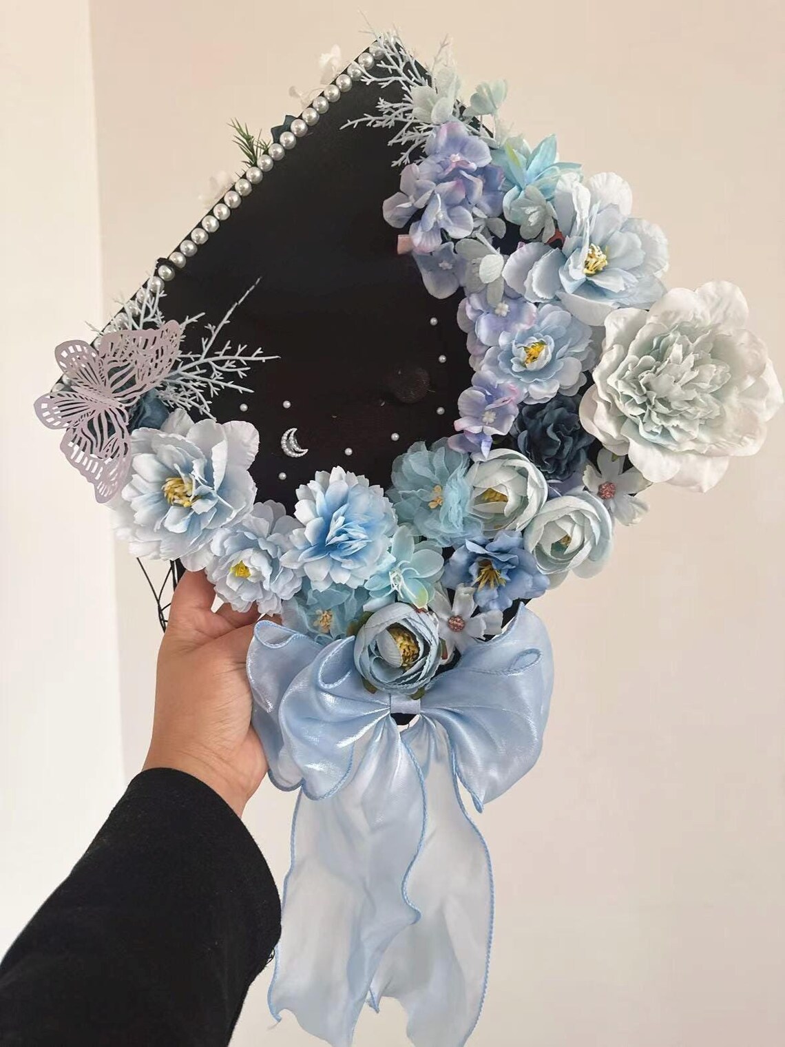 Graduation Cap Toppers,flower Graduation Cap Topper, , Glitter ...