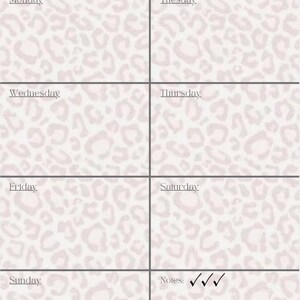 Chic Leopard Print Weekly Planner | Printable & Digital Planner ...