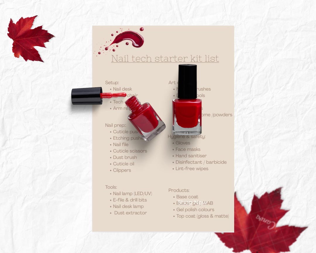 Nail Tech Starter Kit | Supply Checklist | Beginners & Students ...