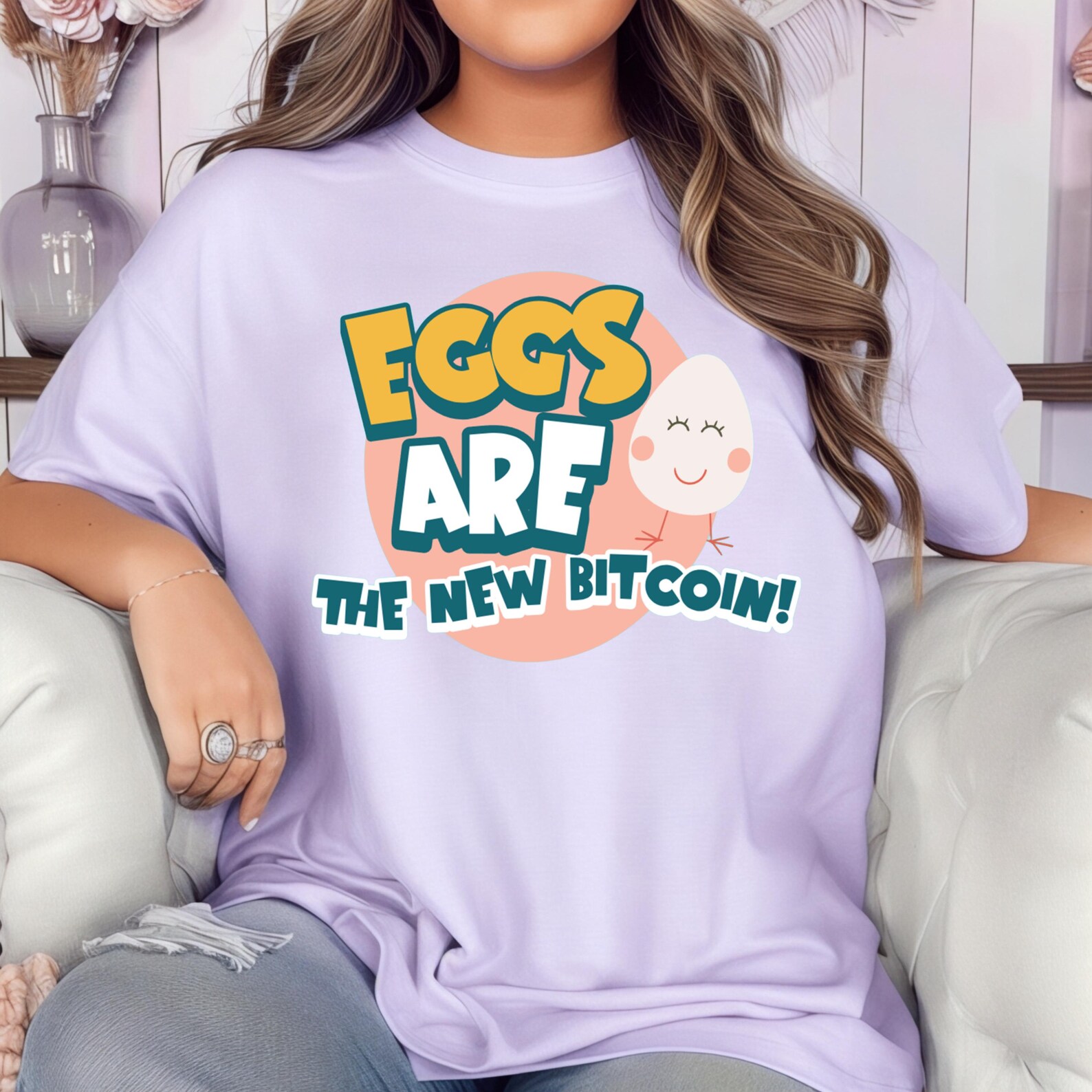 Funny Eggs Are the New Bitcoin Unisex T-shirt, Humorous Egg Lover Tee ...