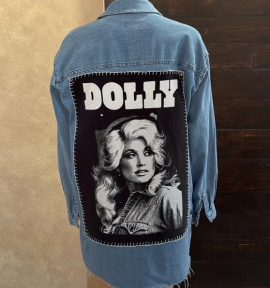 Upcycled Universal Thread (dolly Parton) Distressed Shacket Large - Etsy
