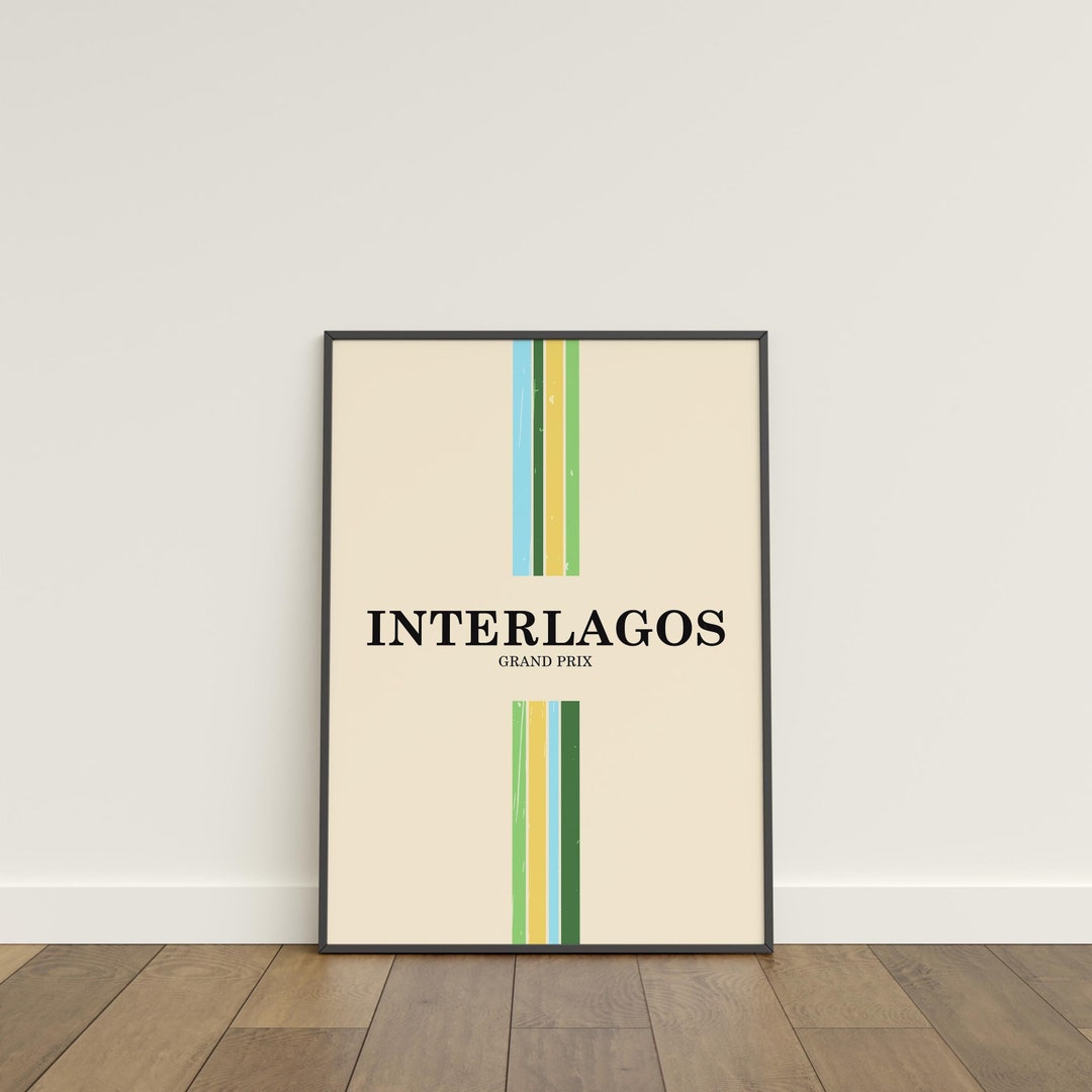 Brazil Grand Prix Poster Print, Interlagos Print, Motorsport Poster ...