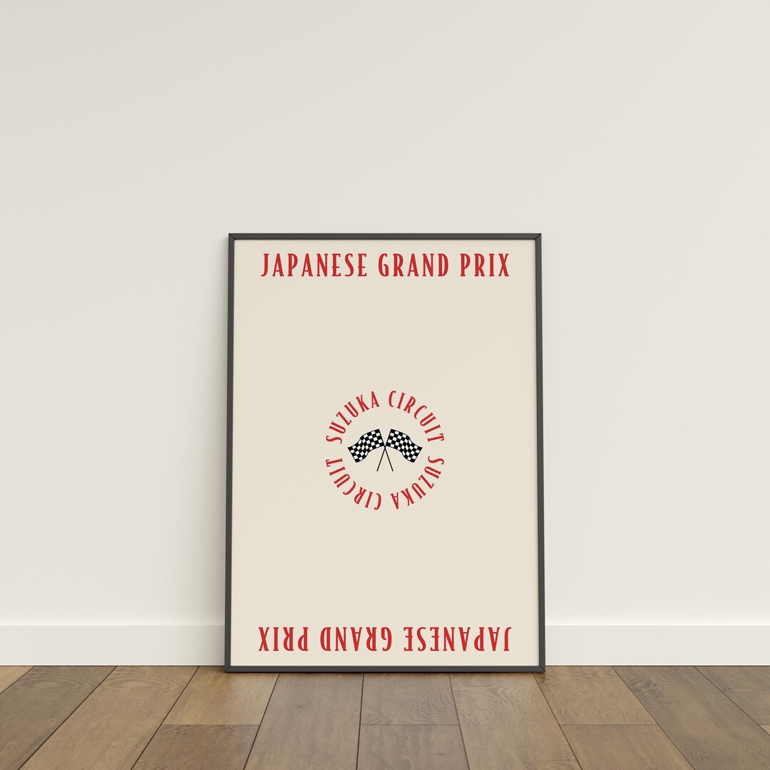 Japanese Grand Prix Poster Print, Suzuka Circuit Print, Motorsport ...