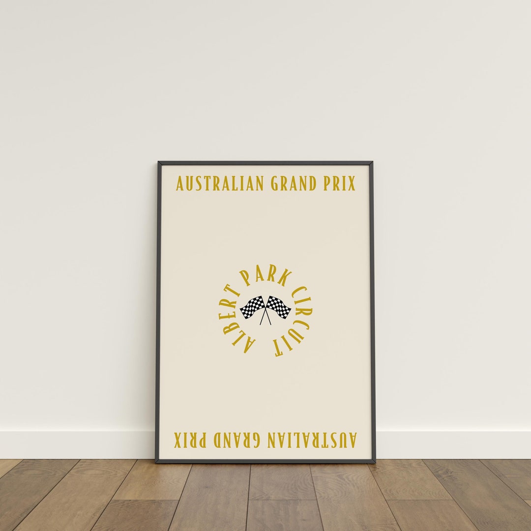 Australian Grand Prix Poster Print, Albert Park Circuit Print ...