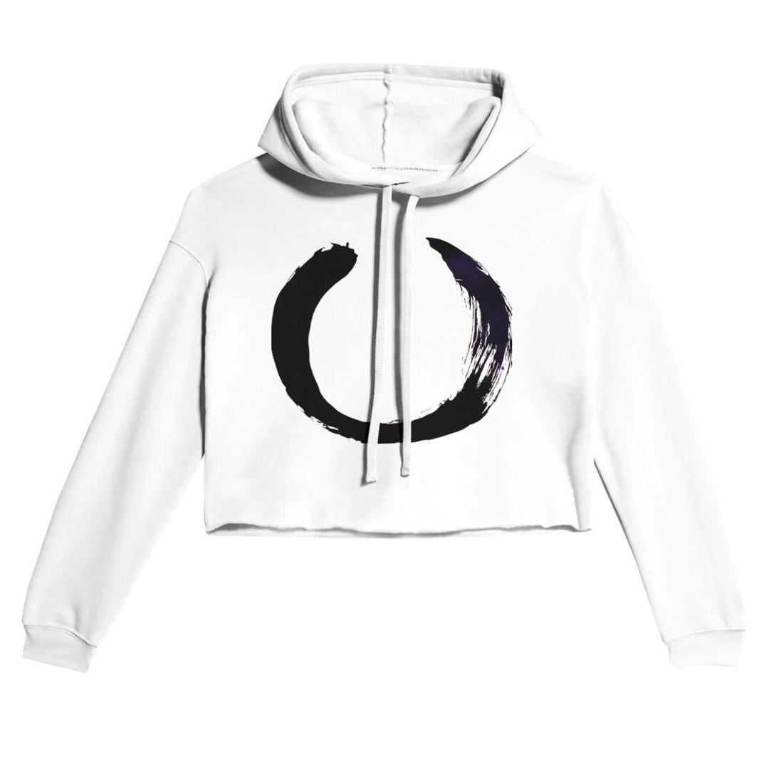Zen Buddhist Enzo Circle Sacred Symbol Women's Cropped Hoodie Bella ...