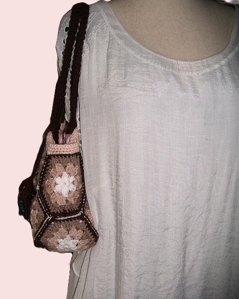 Crochet Shoulder Bag, Granny Square Design - Etsy