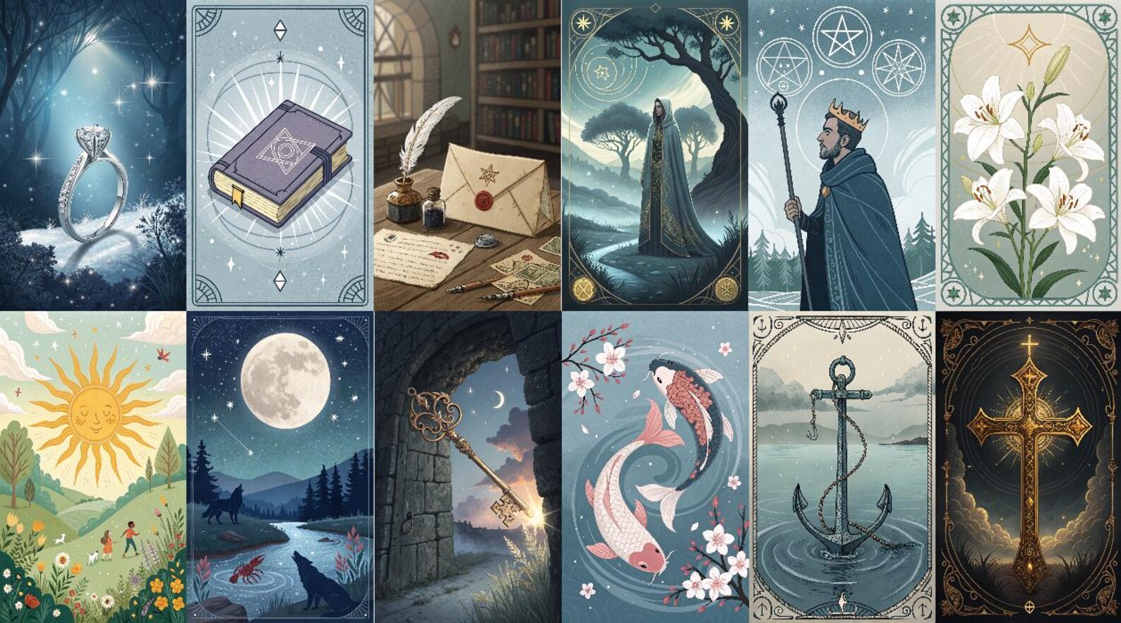 Lenormand Oracle Card Deck, Printable 36-card Set, Instant Download ...