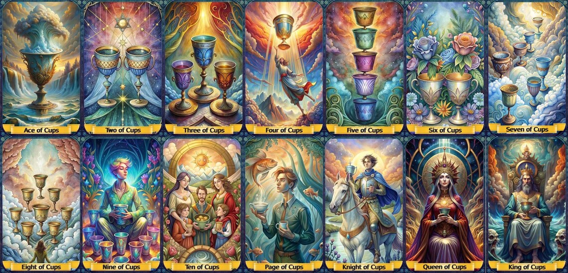 Tarot Card Bundle Printable, Complete Set, Digital, 78 Cards, High ...