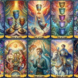 Tarot Card Bundle Printable, Complete Set, Digital, 78 Cards, High ...