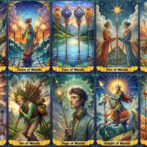 Tarot Card Bundle Printable, Complete Set, Digital, 78 Cards, High ...