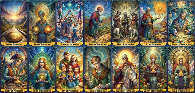 Tarot Card Bundle Printable, Complete Set, Digital, 78 Cards, High ...