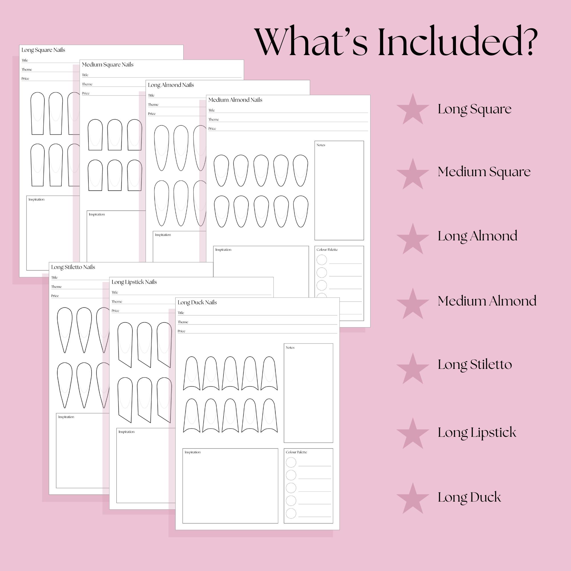 Printable Nail Art Template - Etsy