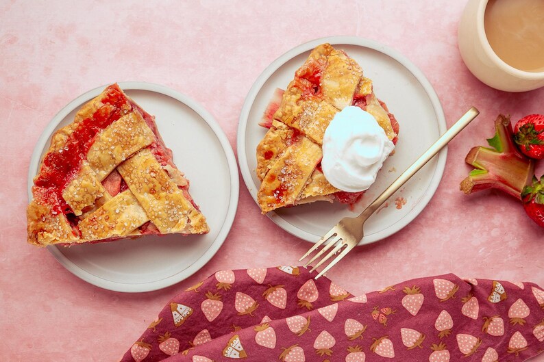 Strawberry Rhubarb Pie Recipe: Tangy-sweet Baking (PDF Downloadable ...