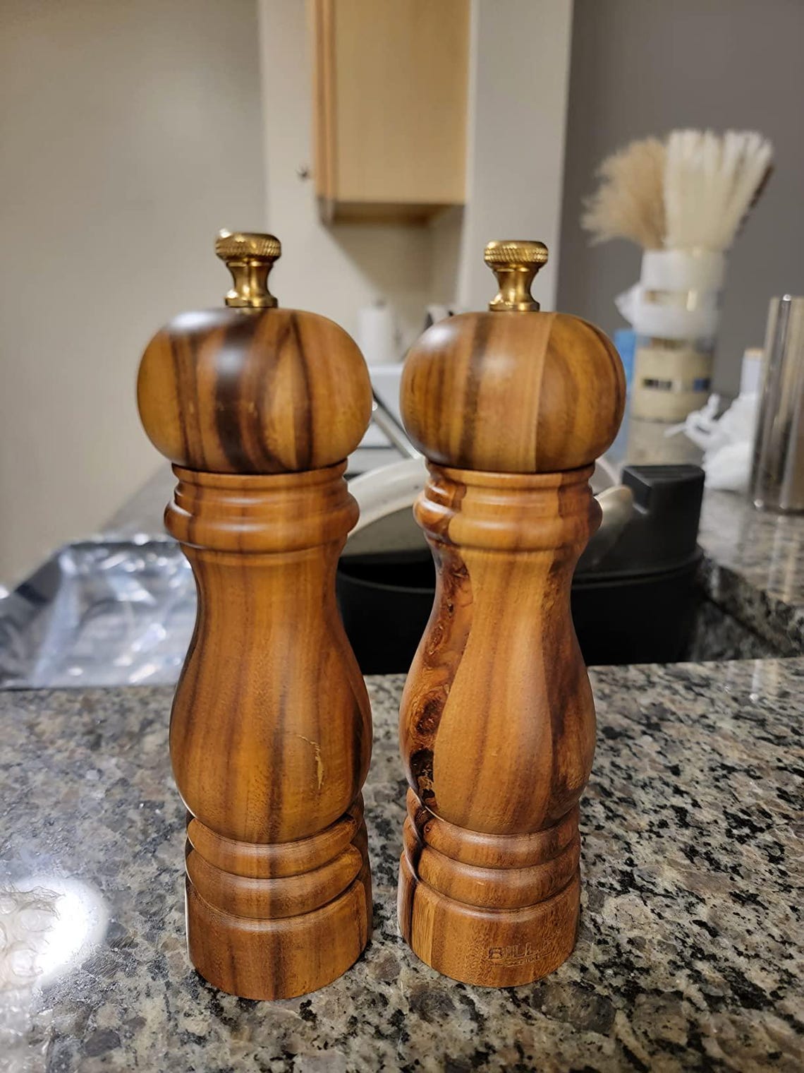 Set of 2 Salt and Pepper Grinder Wood Salt and Pepper Grinder Mills ...