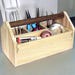 Handcrafted Wooden Craft Tool Caddy With Handle – 5-compartment ...