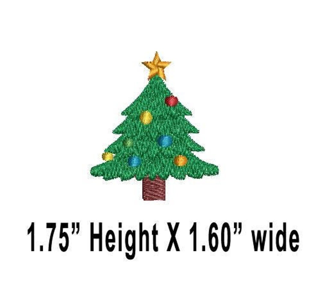 Mini Christmas Tree Dst File for Embroidery Tajima, Barudan or Any ...