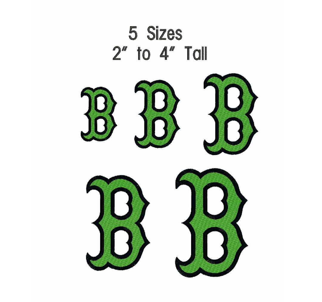 BIG B Embroidery Design, Wavy Serif Font, Two-color (5 Sizes) - Etsy