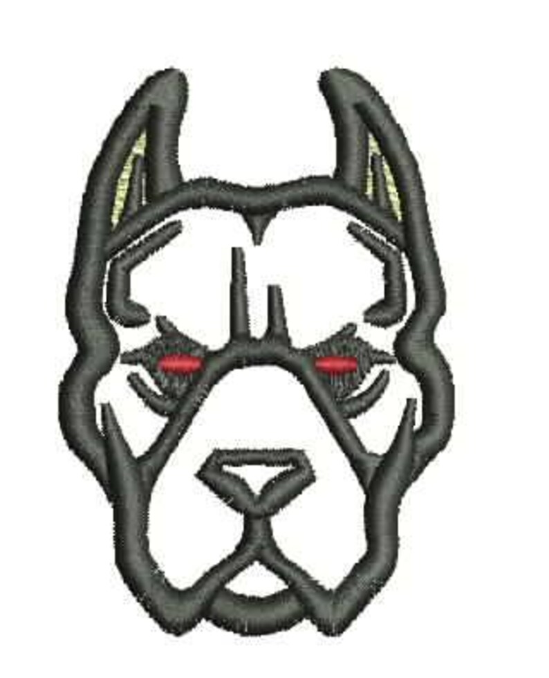 Pit Bull Dog Design DST,PES File for Embroidery Tajima, Barudan or Any ...