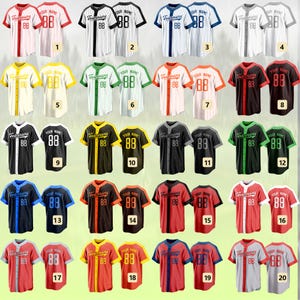 Custom Stripe Baseball Jersey Personalized Team Name and Number ...