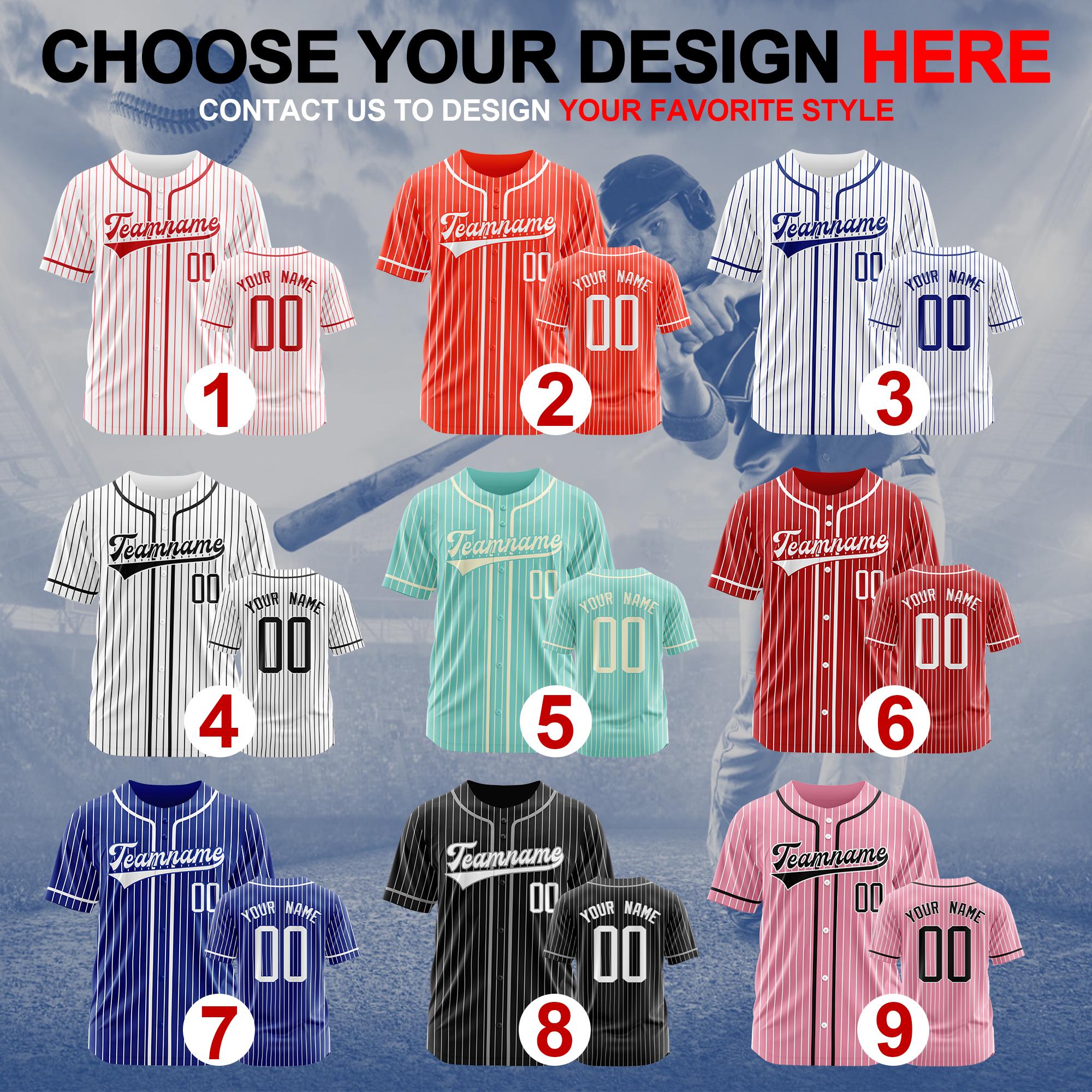 Personalized Custom Baseball Jersey Shirt Printed Stitched Team Name ...