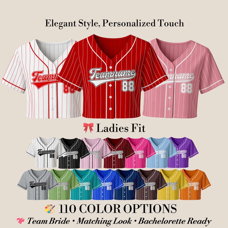 Custom Crop Baseball Top - Etsy
