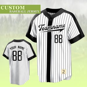 Custom Stripe Baseball Jersey Personalized Team Name and Number ...