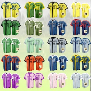 Custom Stripe Baseball Jersey Personalized Team Name and Number ...