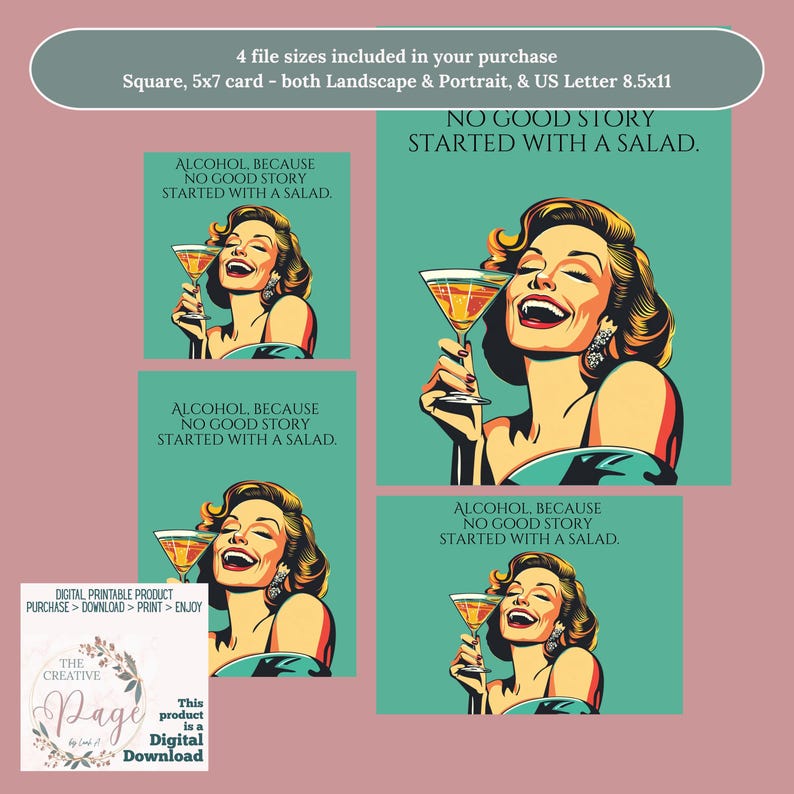 Funny Alcohol Quote Art, Sticker/label, Greeting Card, Women Drinking ...