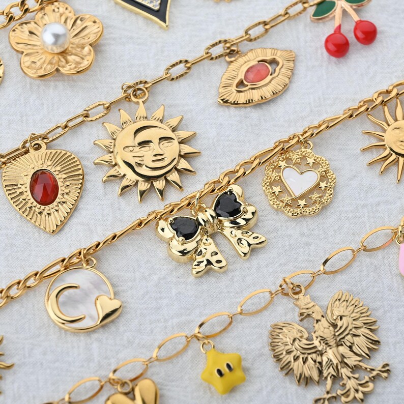 Custom Charm Necklace, Build Your Own Custom Charm Necklace, Pick Your ...