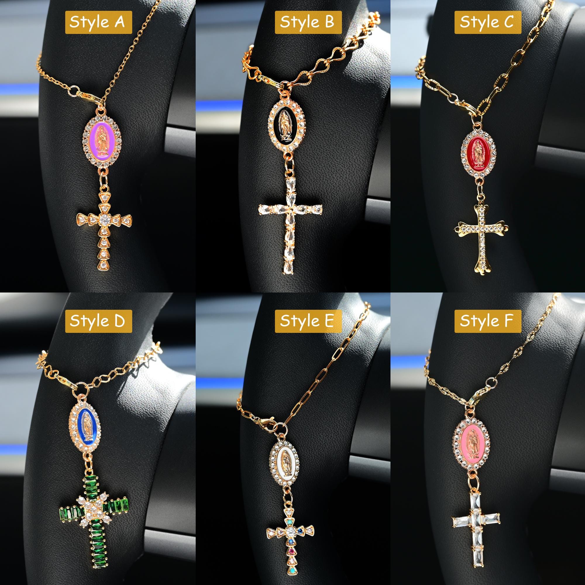 Virgin Mary Car Rosary, Steering Wheel Charm, Auto Accessory - Etsy