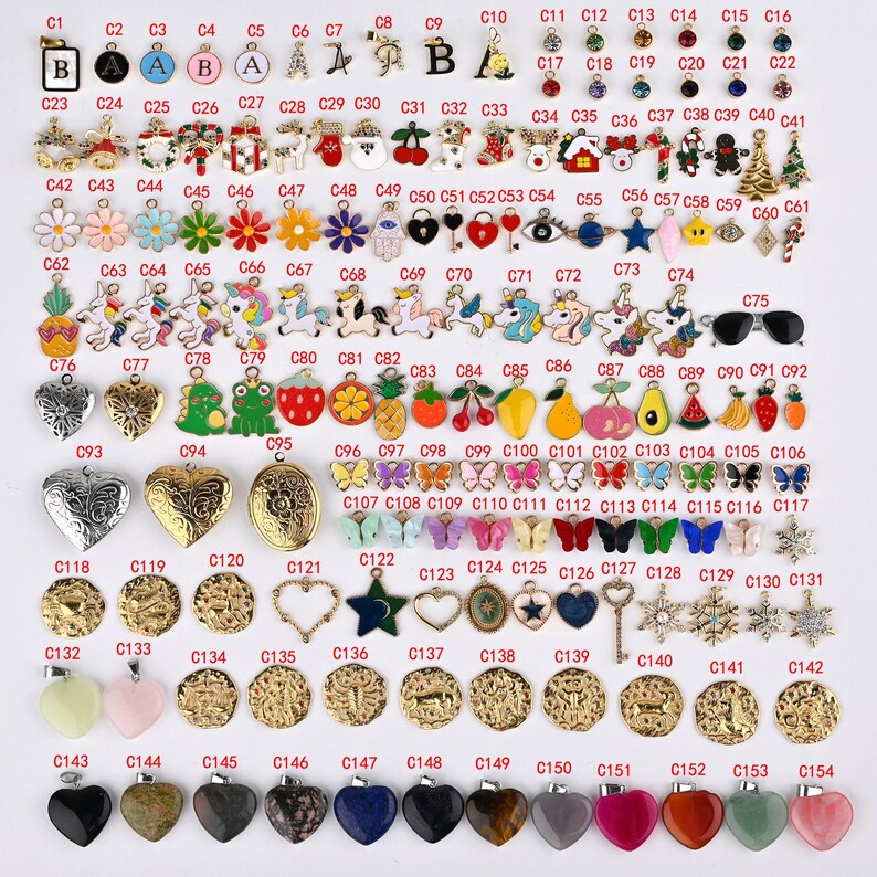 Custom Multi Charm Necklace Build Your Own Custom Charm Necklace Pick ...