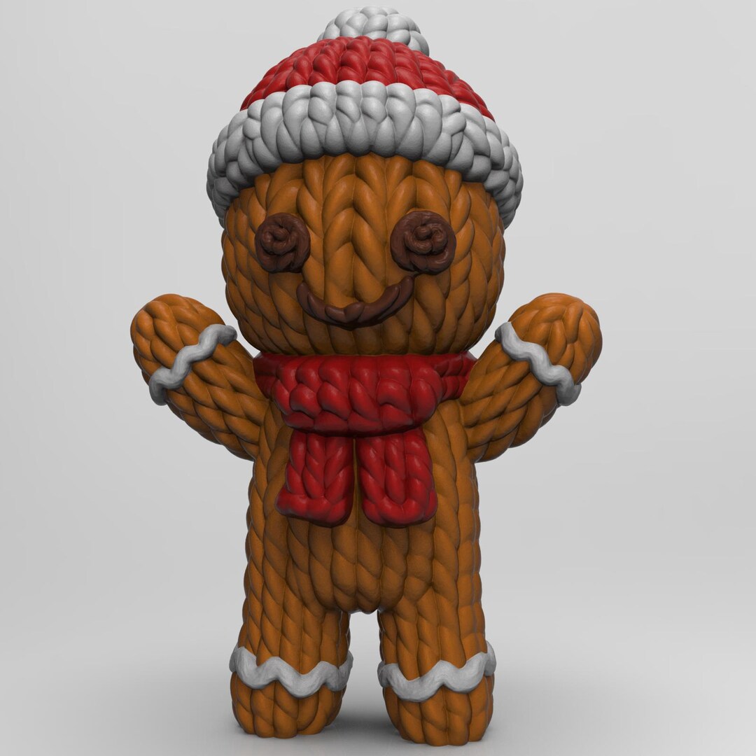 Knitty Gingerbread Man 3D Printable STL Model (digital Download) - Etsy