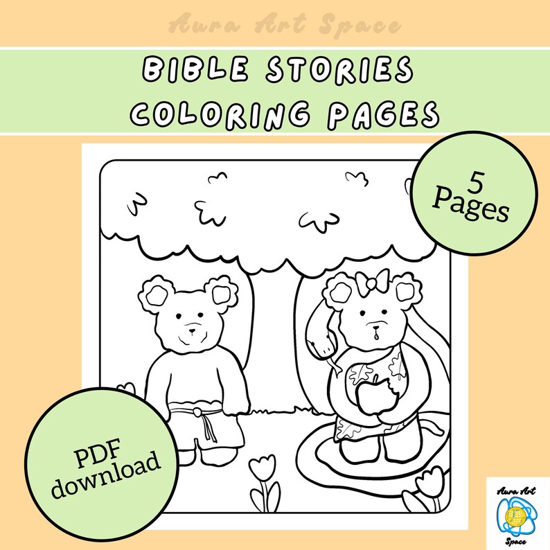 Bible Stories Coloring Pages: Printable Designs of Bible Scenes With ...