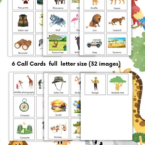 30 Safari Bingo Cards Printable Game for Kids - Etsy