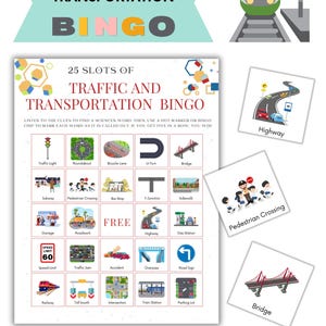 Traffic/transportation BINGO Game Activity 30 Different Bingo Cards - Etsy