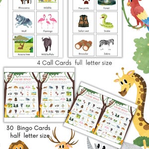 30 Safari Bingo Cards Printable Game for Kids - Etsy