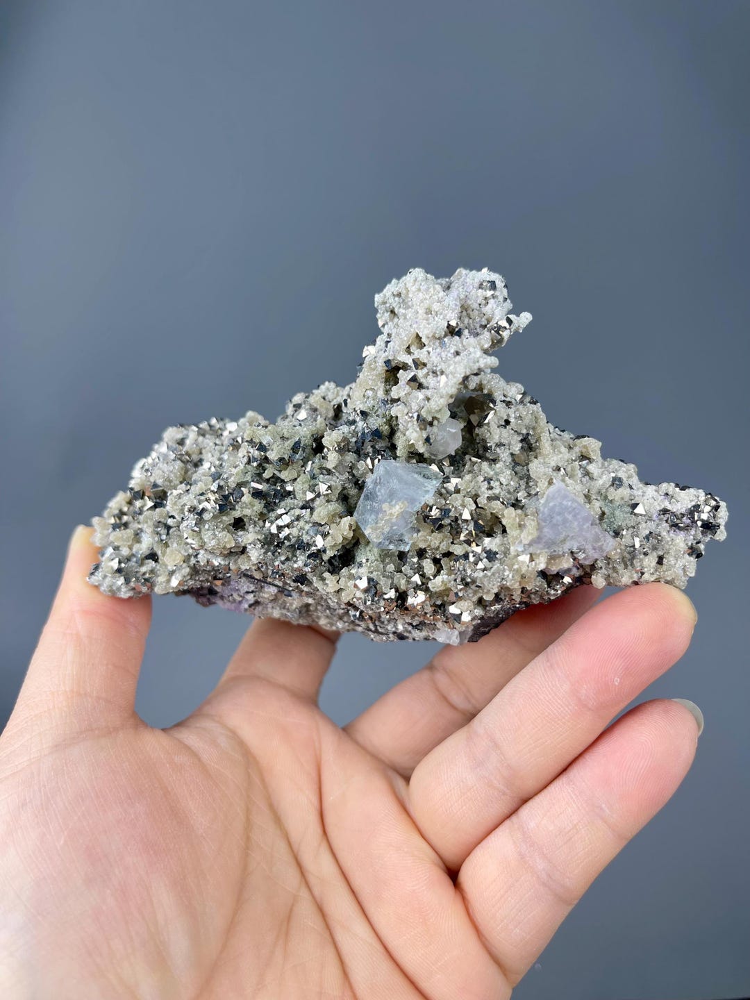 Rare Multimineral Specimen: Fluorite, Epidote, Pyrite & Iron Ore ...