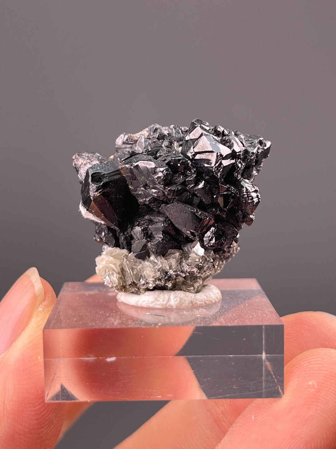 Black Cassiterite Octahedral Crystal - Muscovite Inclusion - Sichuan ...