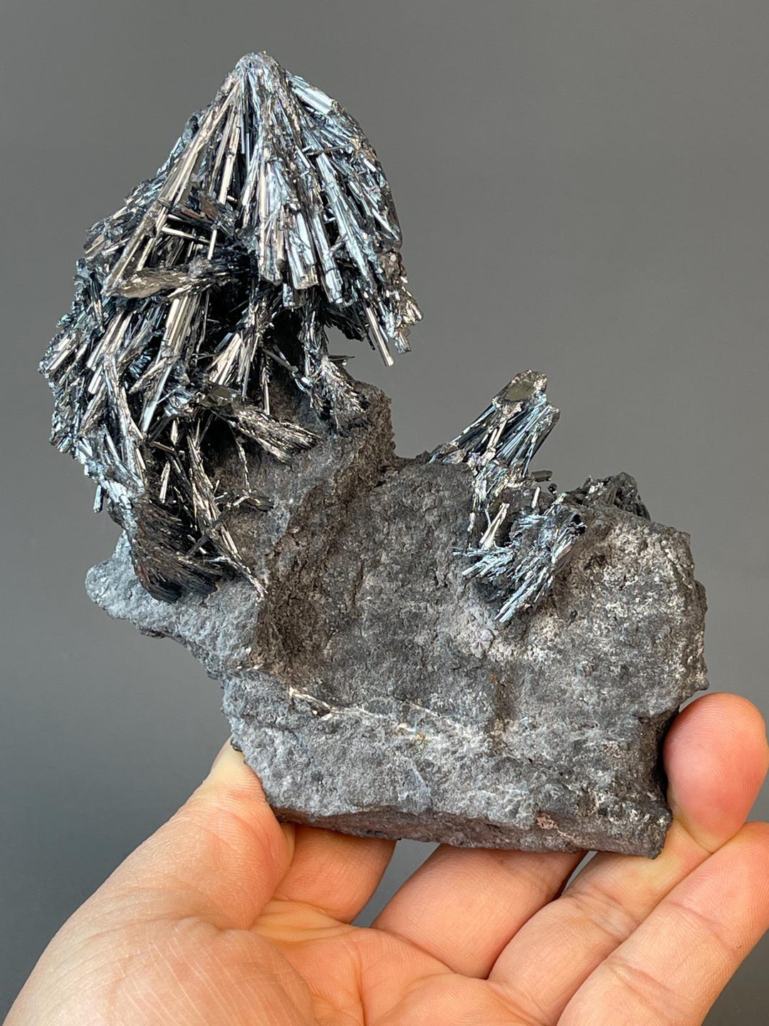 Stibnite Mineral Specimen With Shiny Metallic Luster, Large and Rare ...